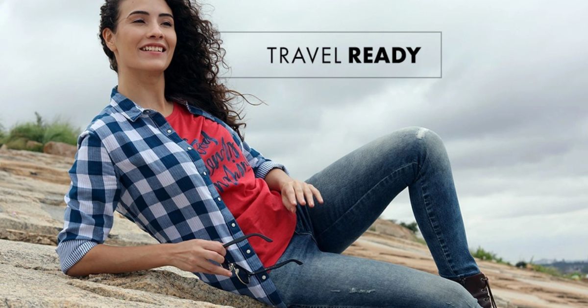 Iconic Style: White Blue Checkered Shirt - Wrangler Collection